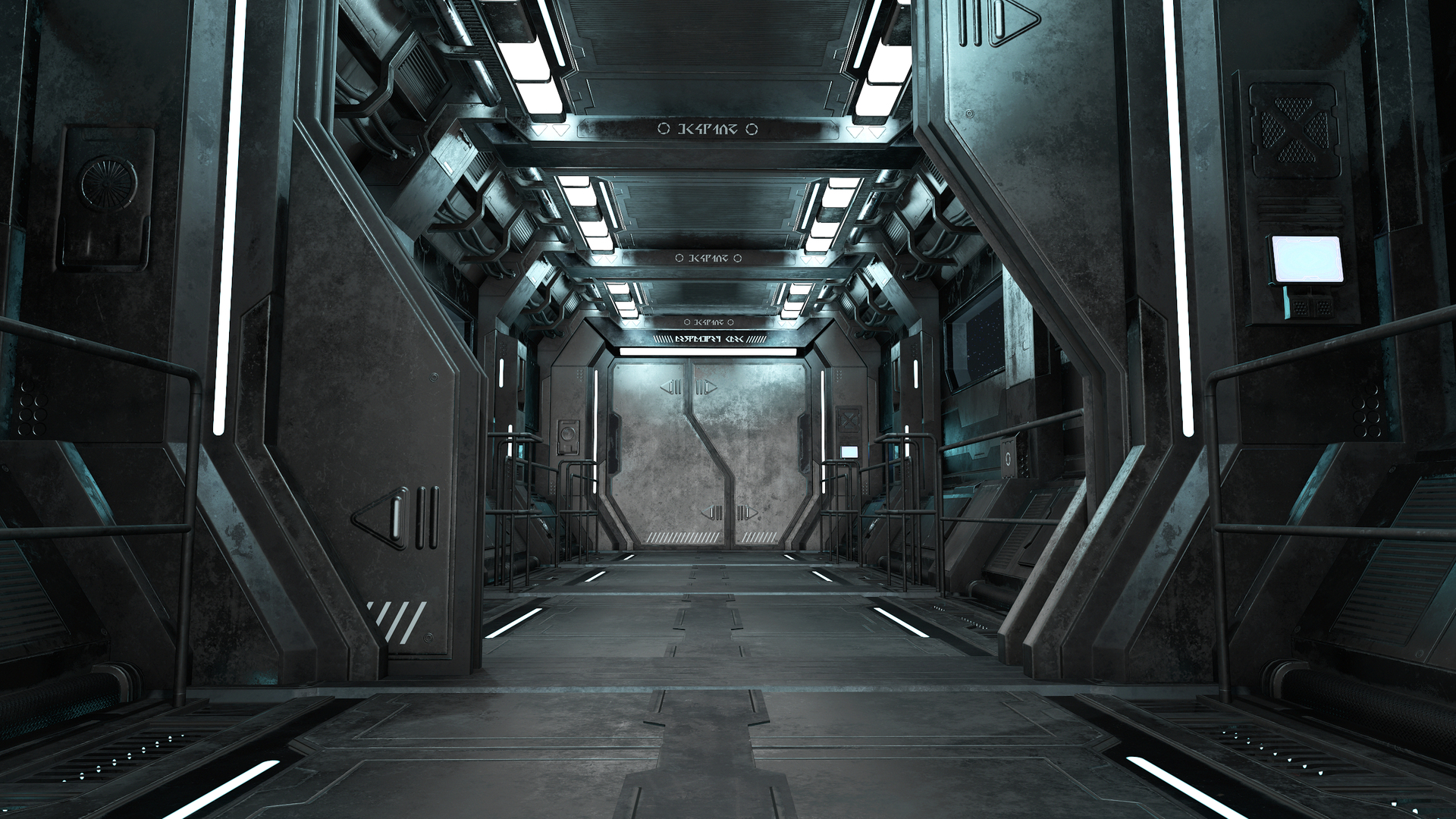 3D model pack sci-fi modular corridor - TurboSquid 1627770