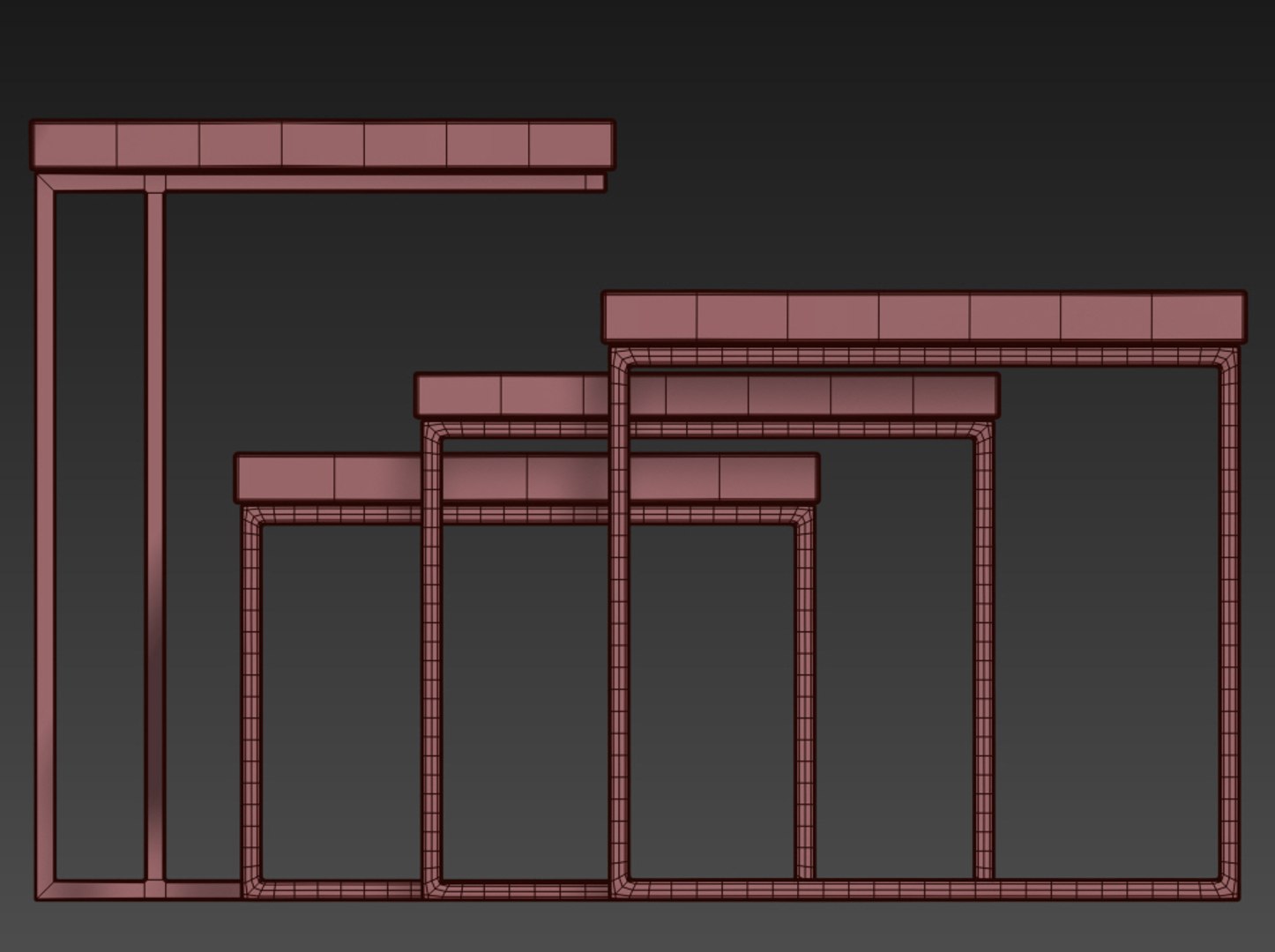 3D Taiga Oak Nesting Table Model - TurboSquid 1201086