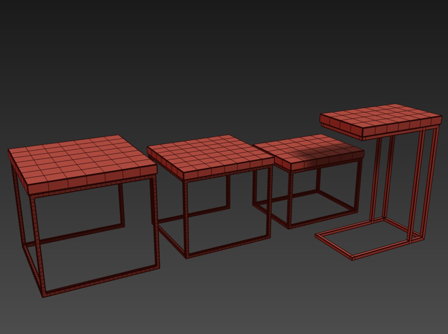 3D Taiga Oak Nesting Table Model - TurboSquid 1201086