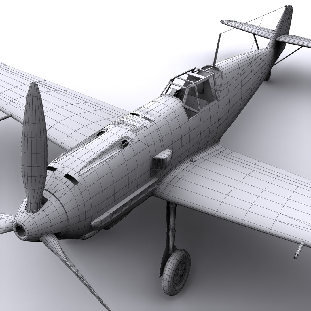 german adolf galland bf-109 3d model
