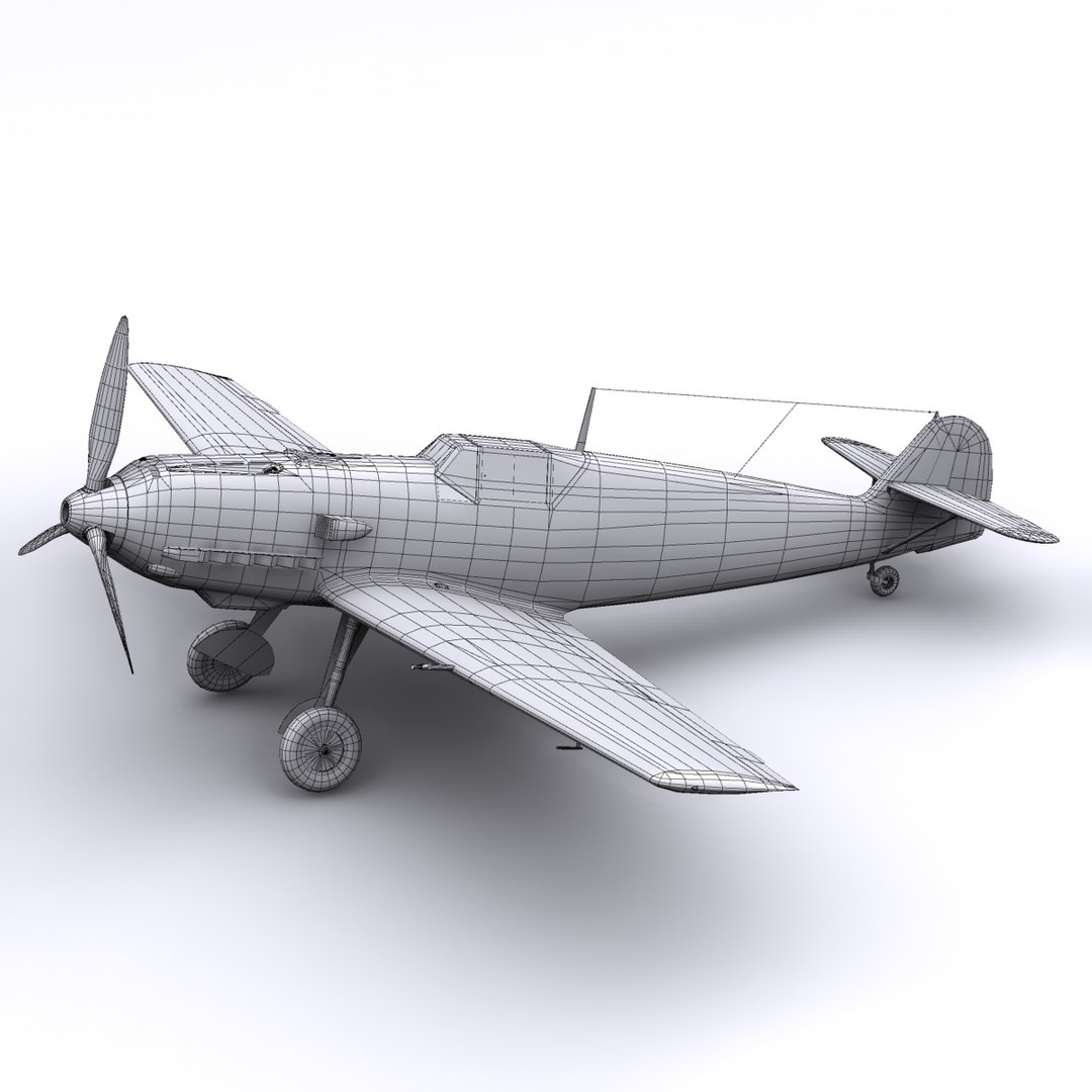 german adolf galland bf-109 3d model
