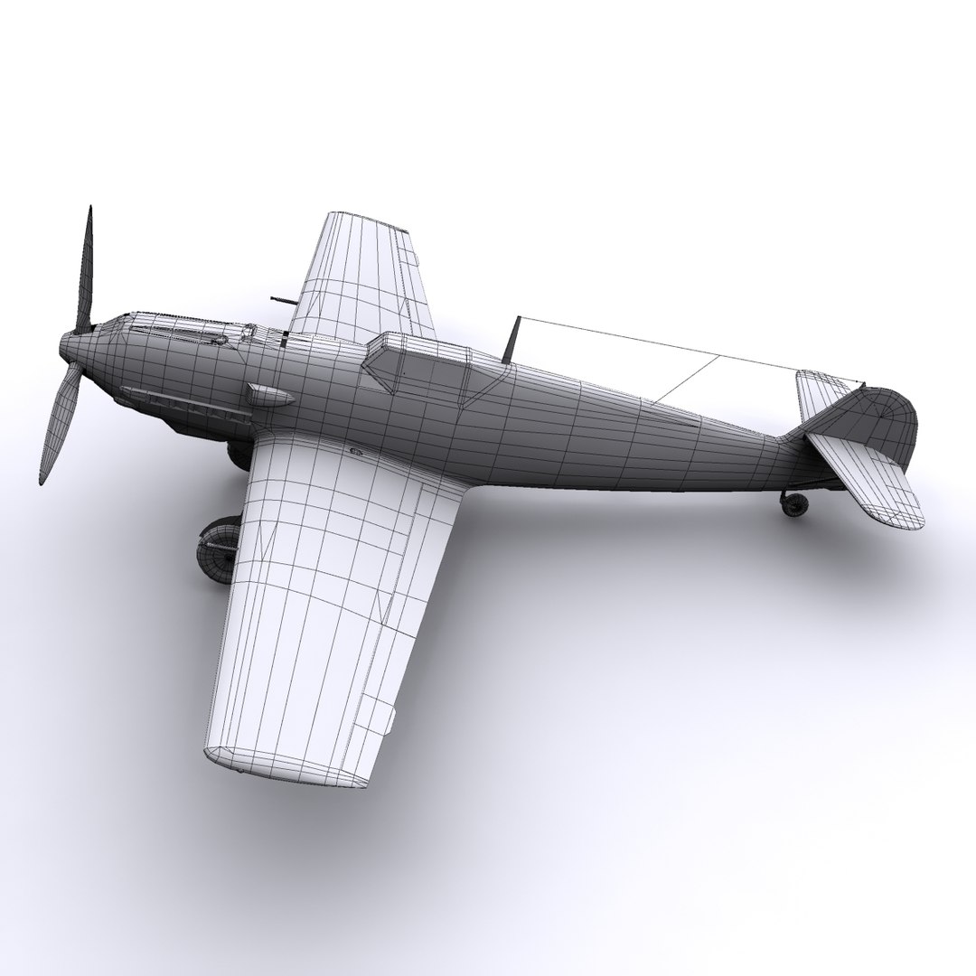german adolf galland bf-109 3d model