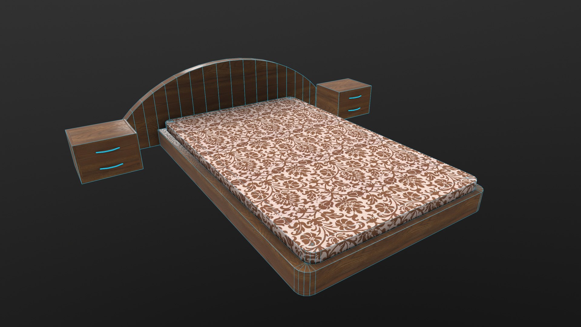 Wooden Bed 3D Model - TurboSquid 2029166