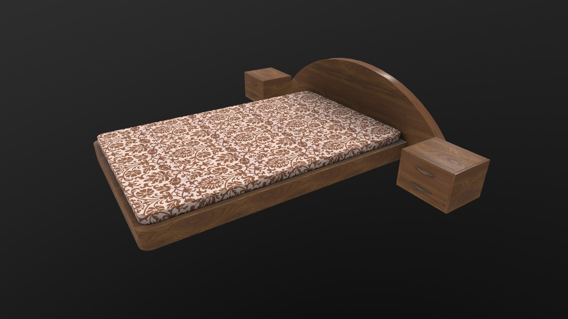 Wooden Bed 3D Model - TurboSquid 2029166