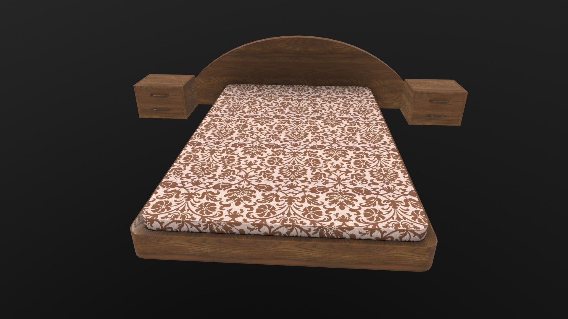 Wooden Bed 3D Model - TurboSquid 2029166