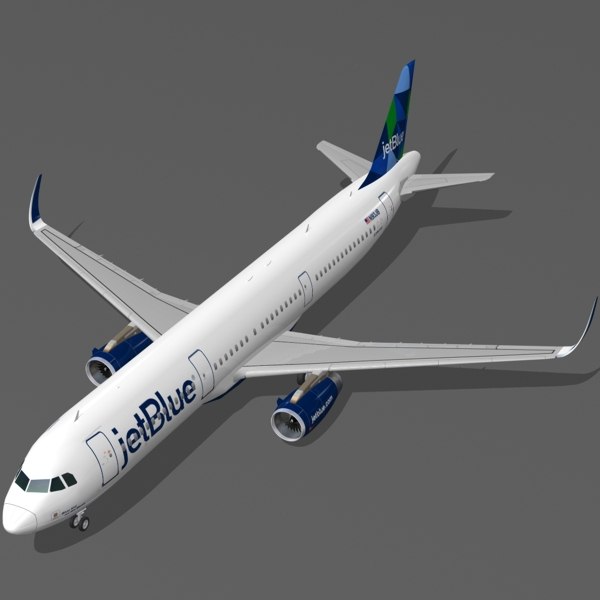 sharkleted a321neo jetblue a321 3d model