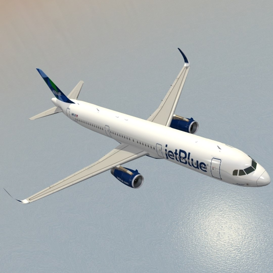 Sharkleted A321neo Jetblue A321 3d Model