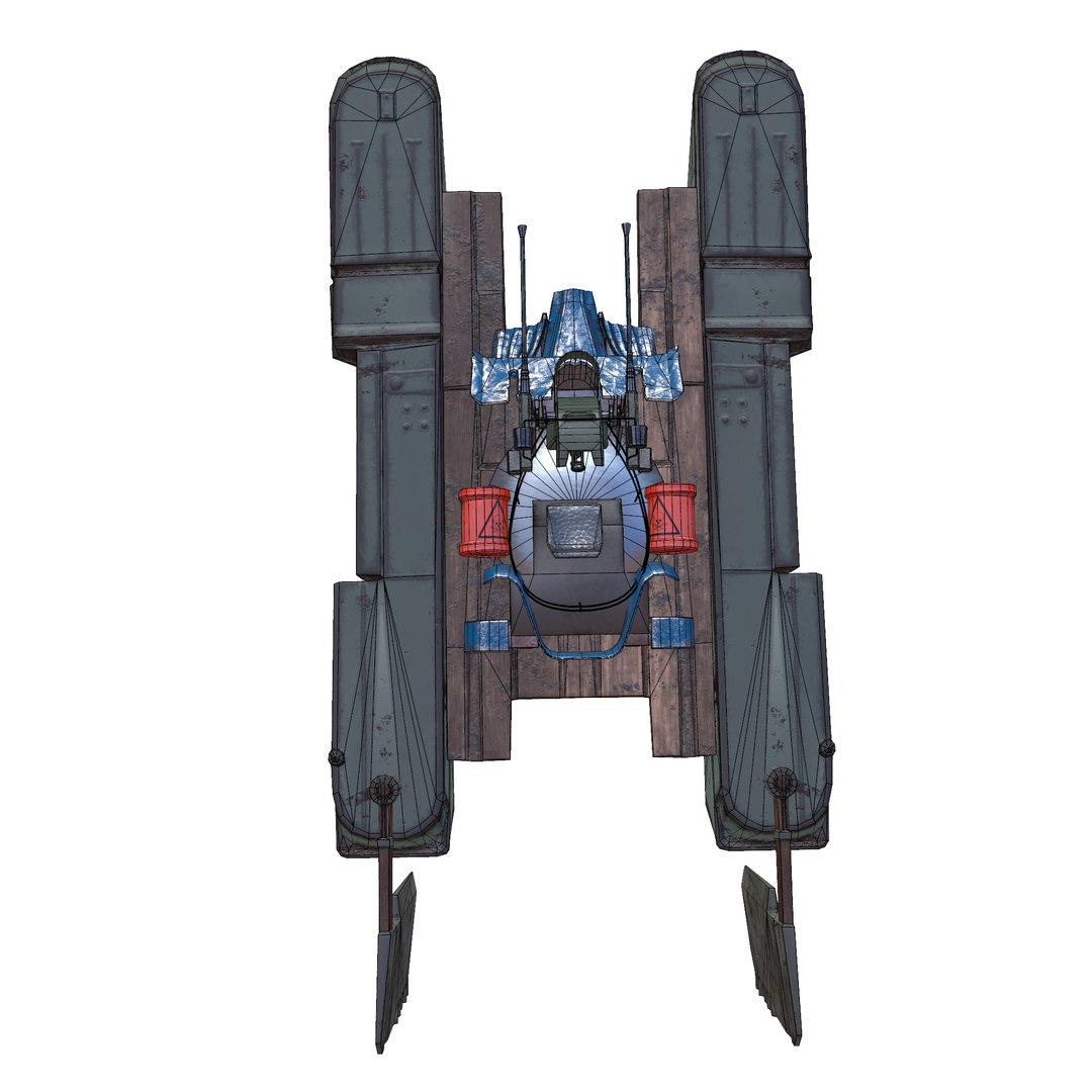 War Boat Postapocalyptic 3D - TurboSquid 1391745