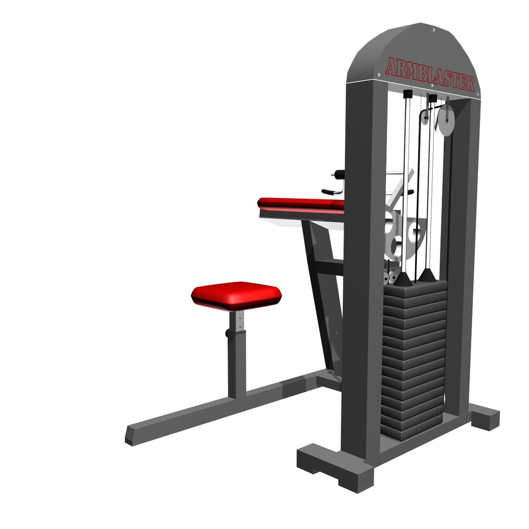 Bicep curling machine model - TurboSquid 1616429