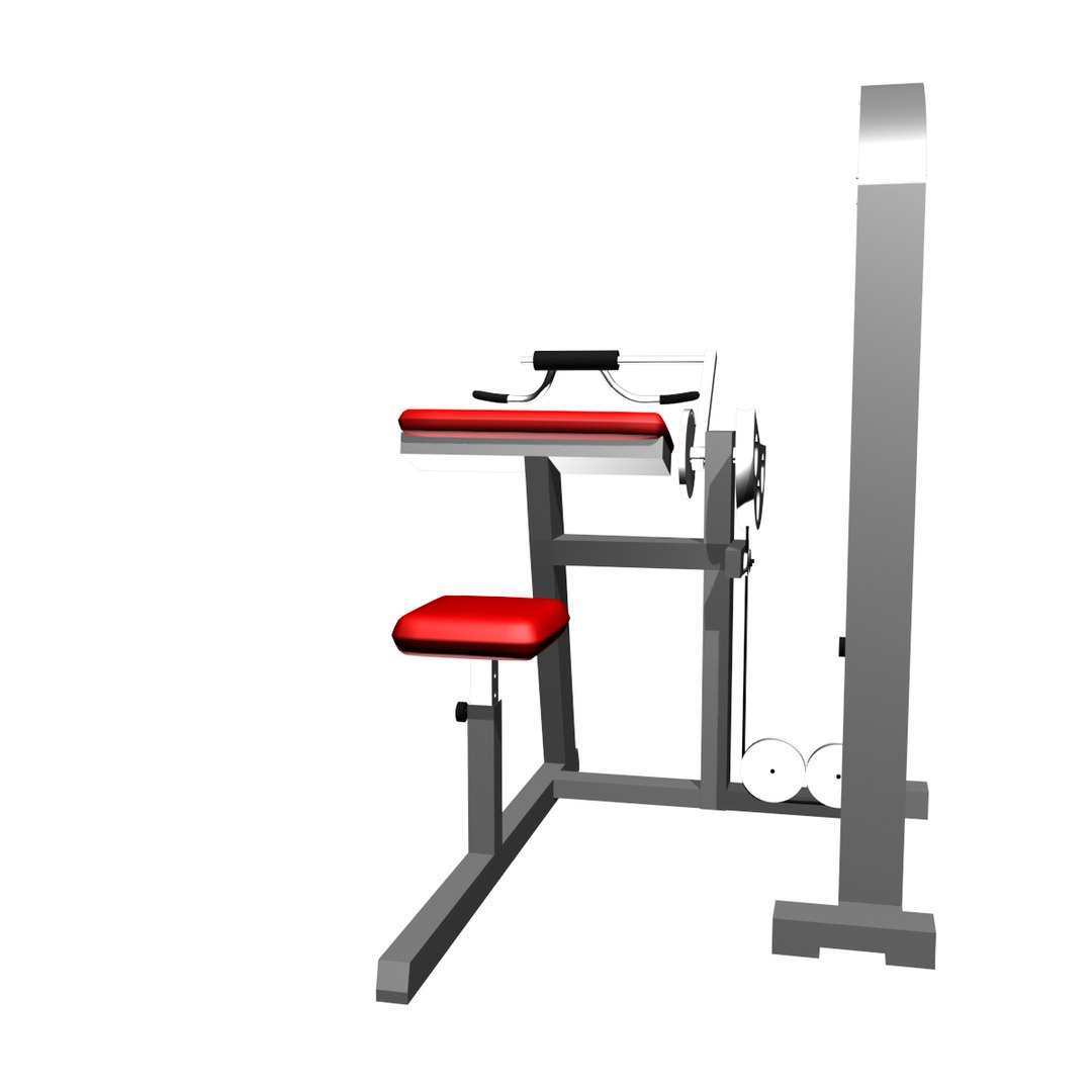 Bicep curling machine model - TurboSquid 1616429