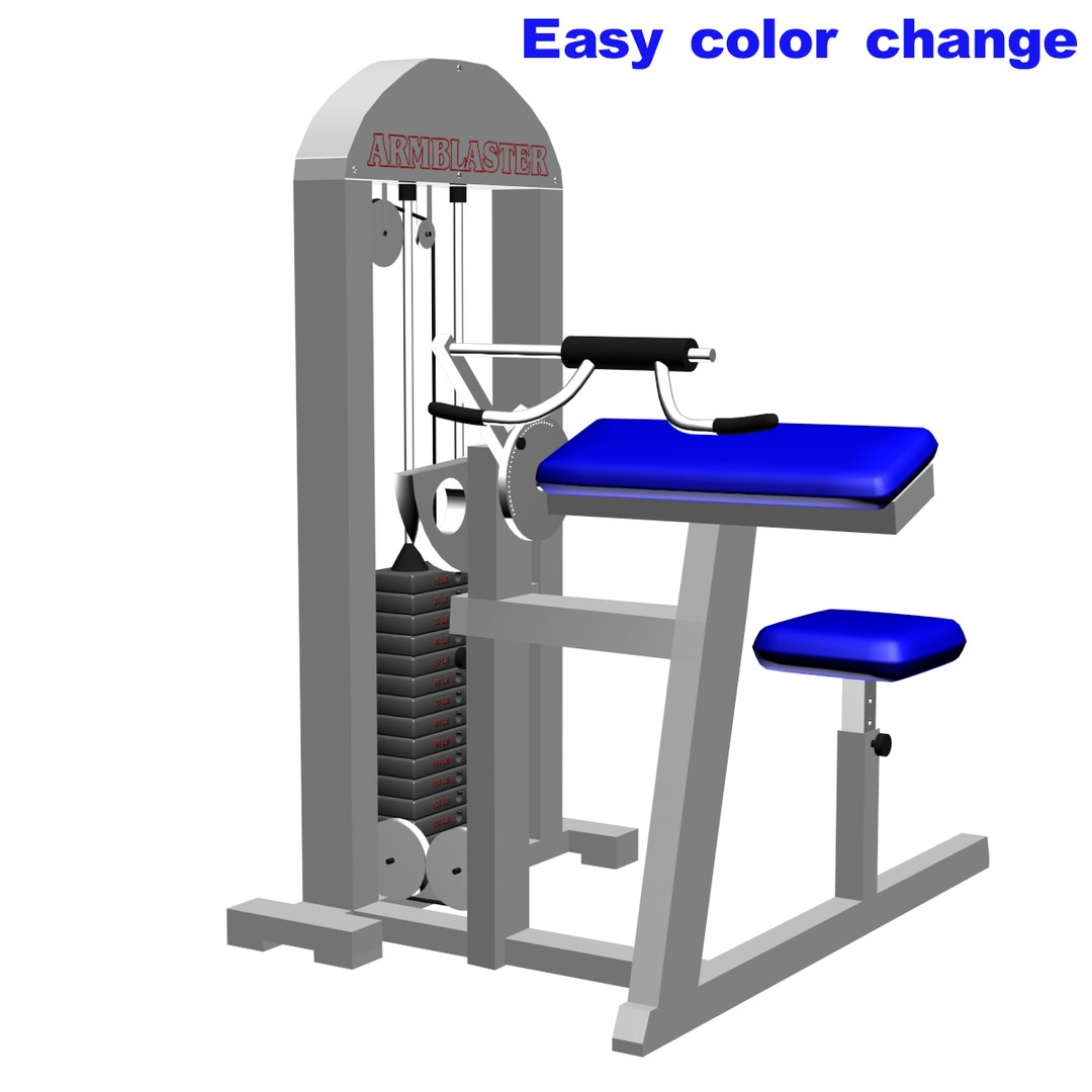 Bicep curling machine model - TurboSquid 1616429