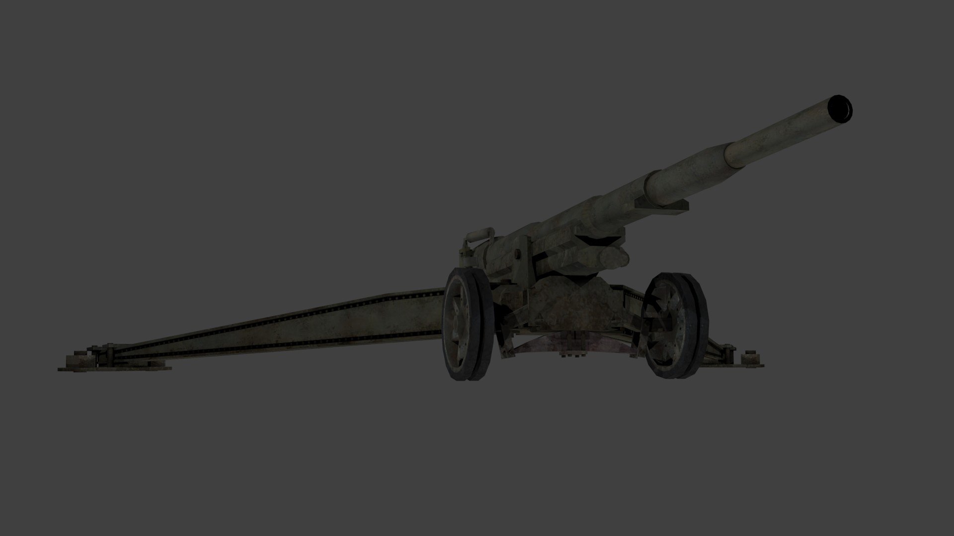3D M1918 155mm Gpf French Model - TurboSquid 1302015