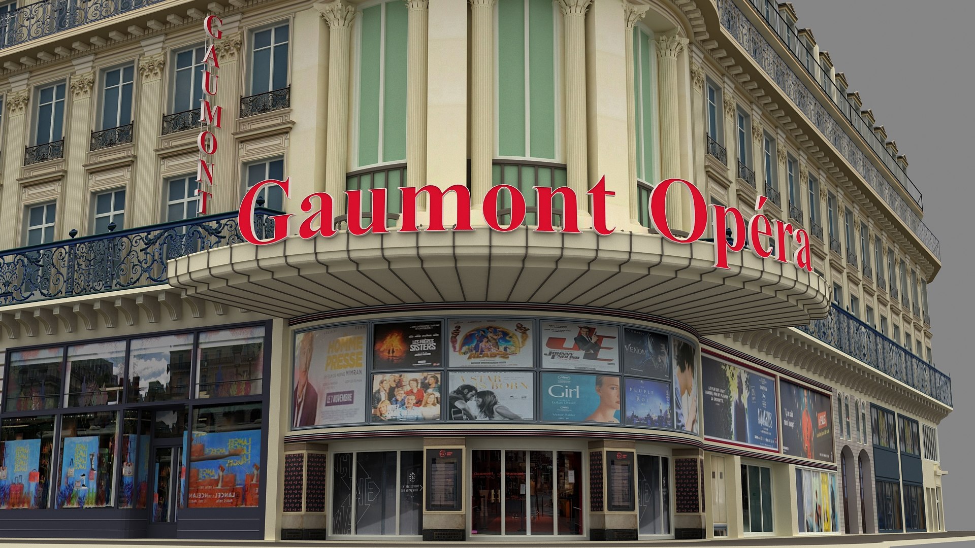 3D Gaumont Opera Paris Cinema Palais Garnier Area Building - TurboSquid ...