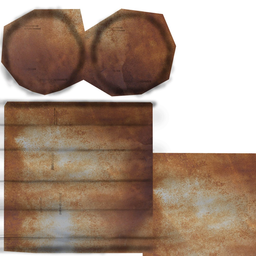 3d Rusty Tanks Model