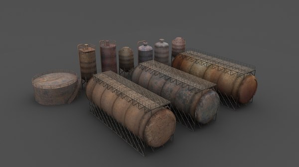 3d rusty tanks model