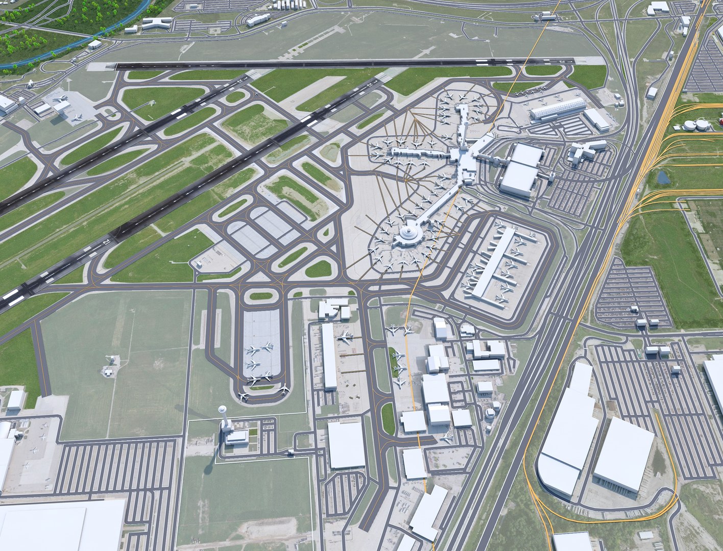 3D Cleveland Airport - TurboSquid 2013498