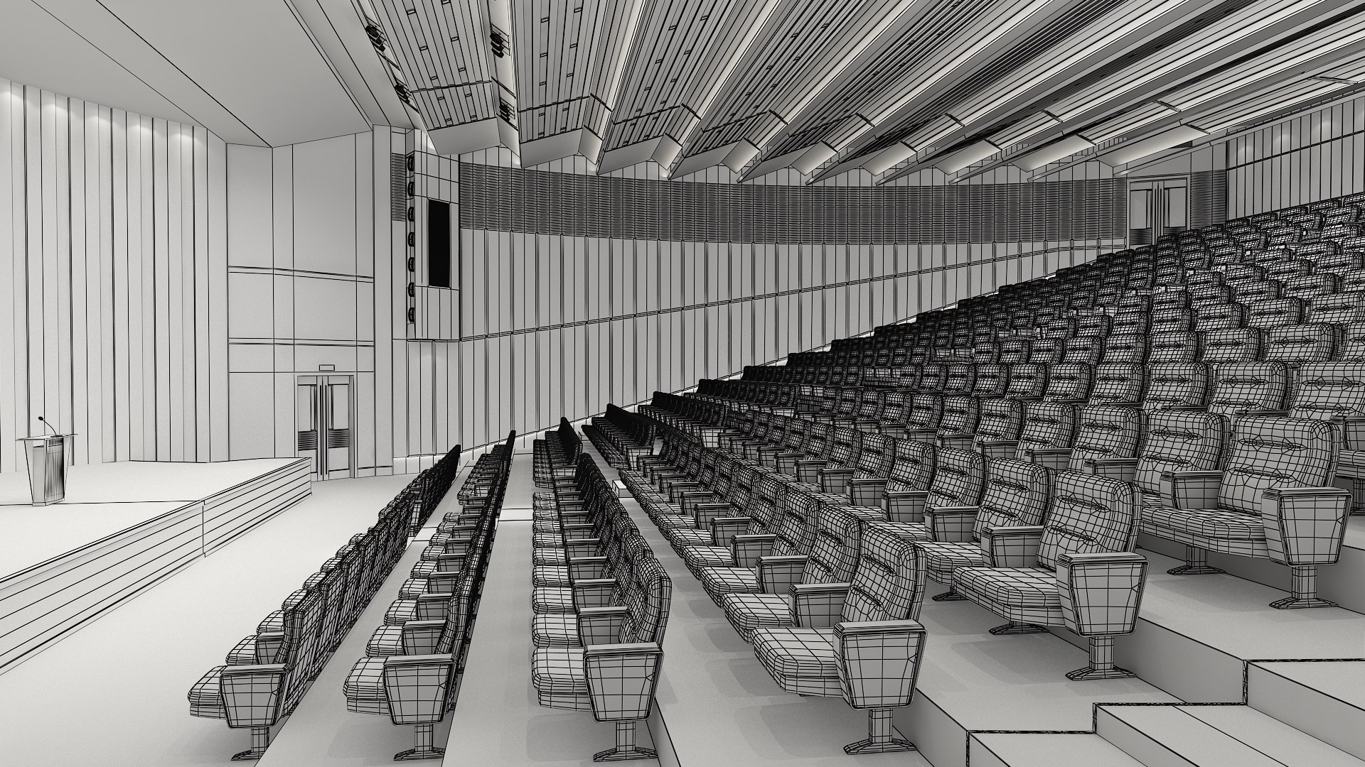 3D Lecture Hall 23 Model - TurboSquid 2196019