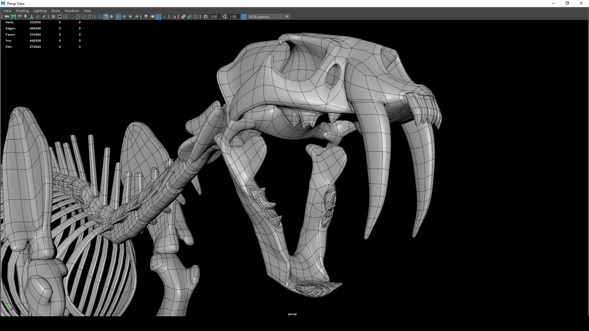 3D Skeleton Smilodon Model - TurboSquid 1662296