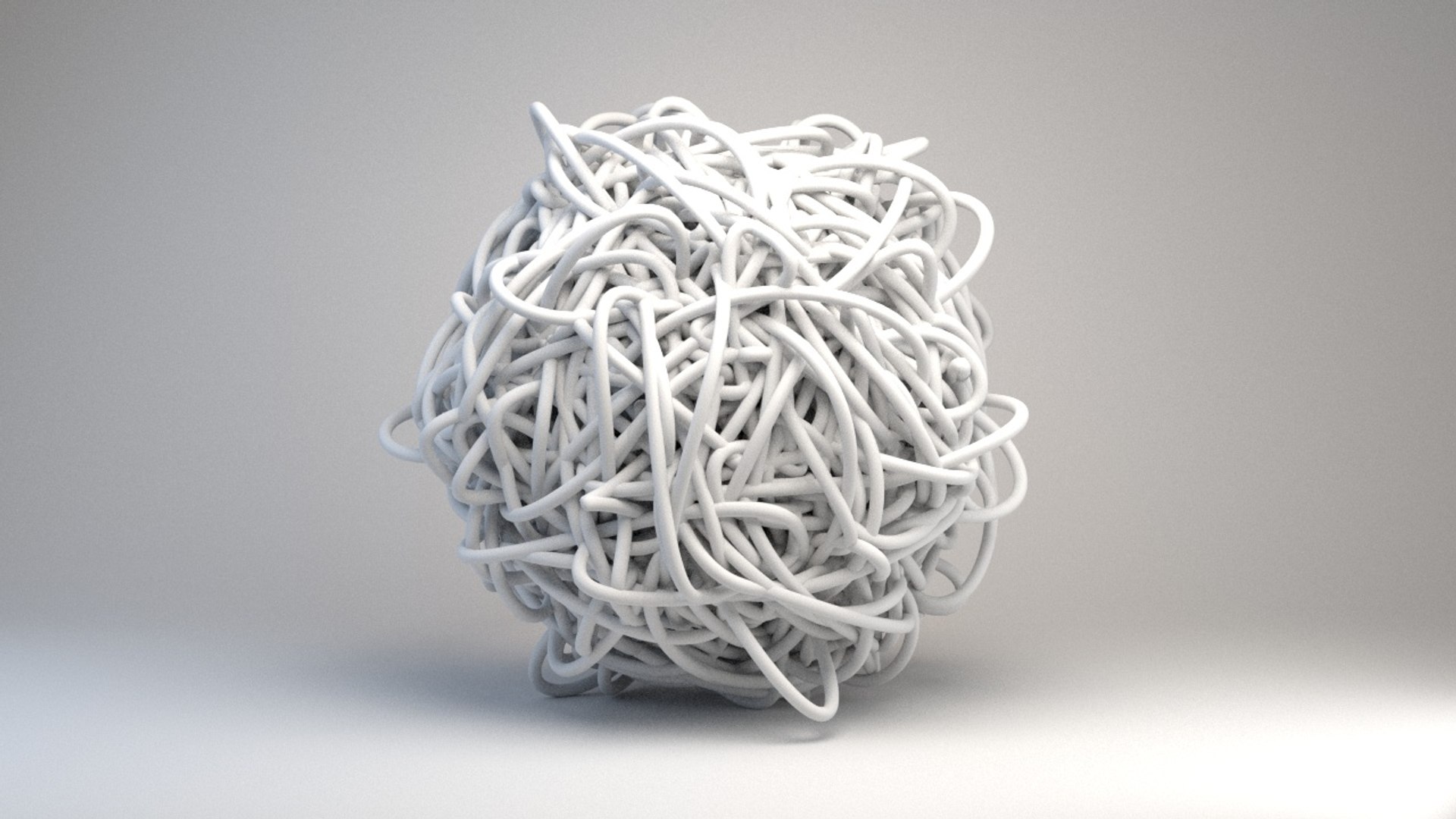 Messy Ball String 3D Model - TurboSquid 1648893
