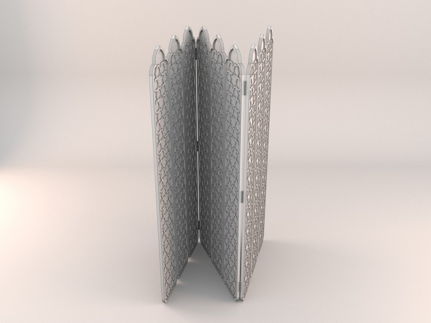 Arabesque Fold Lattice Screen 3D Model - TurboSquid 1155757