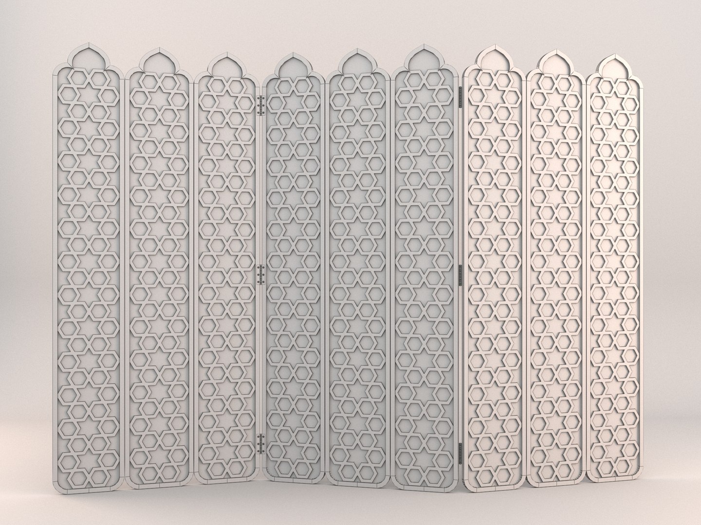 Arabesque Fold Lattice Screen 3D Model - TurboSquid 1155757