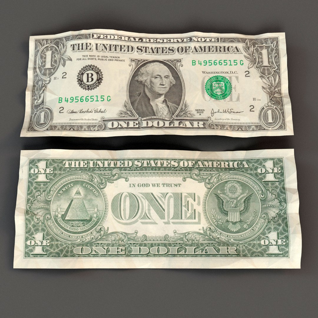 3d Dollar Bill