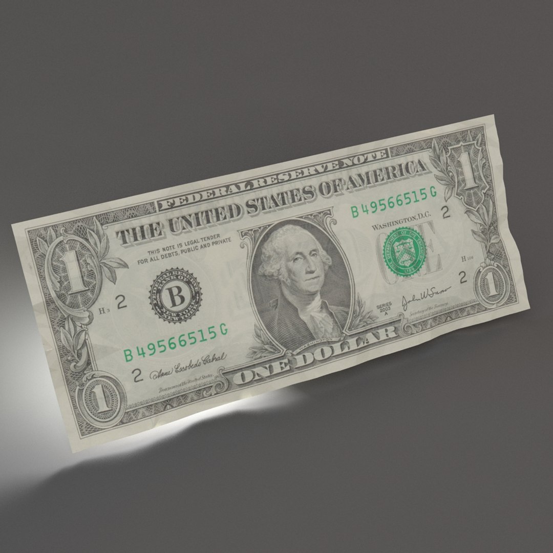 3d Dollar Bill