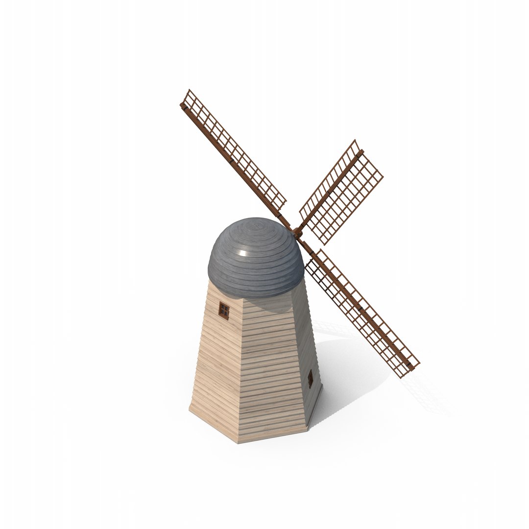 Wooden Windmill 3D Model - TurboSquid 2297045