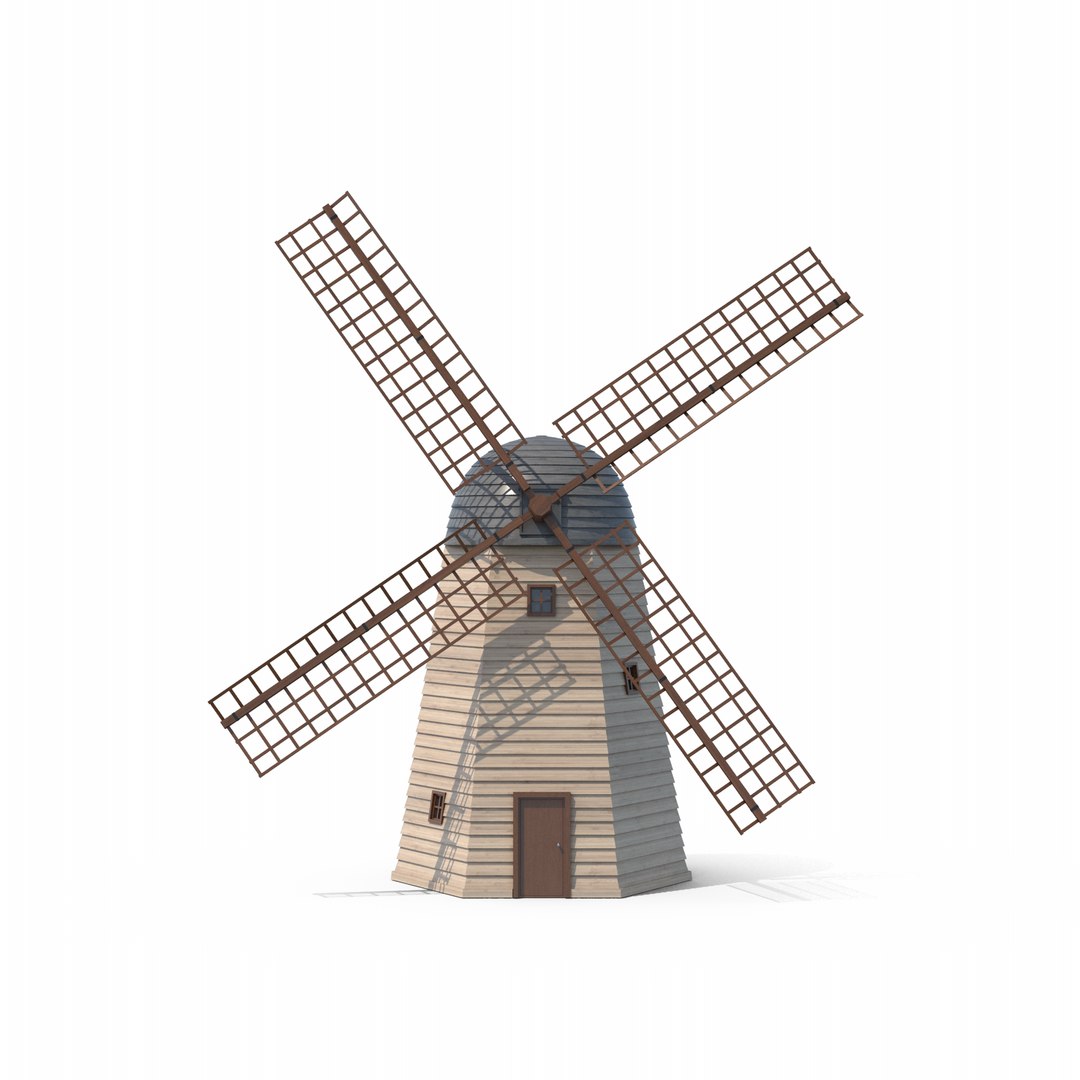 Wooden Windmill 3D Model - TurboSquid 2297045