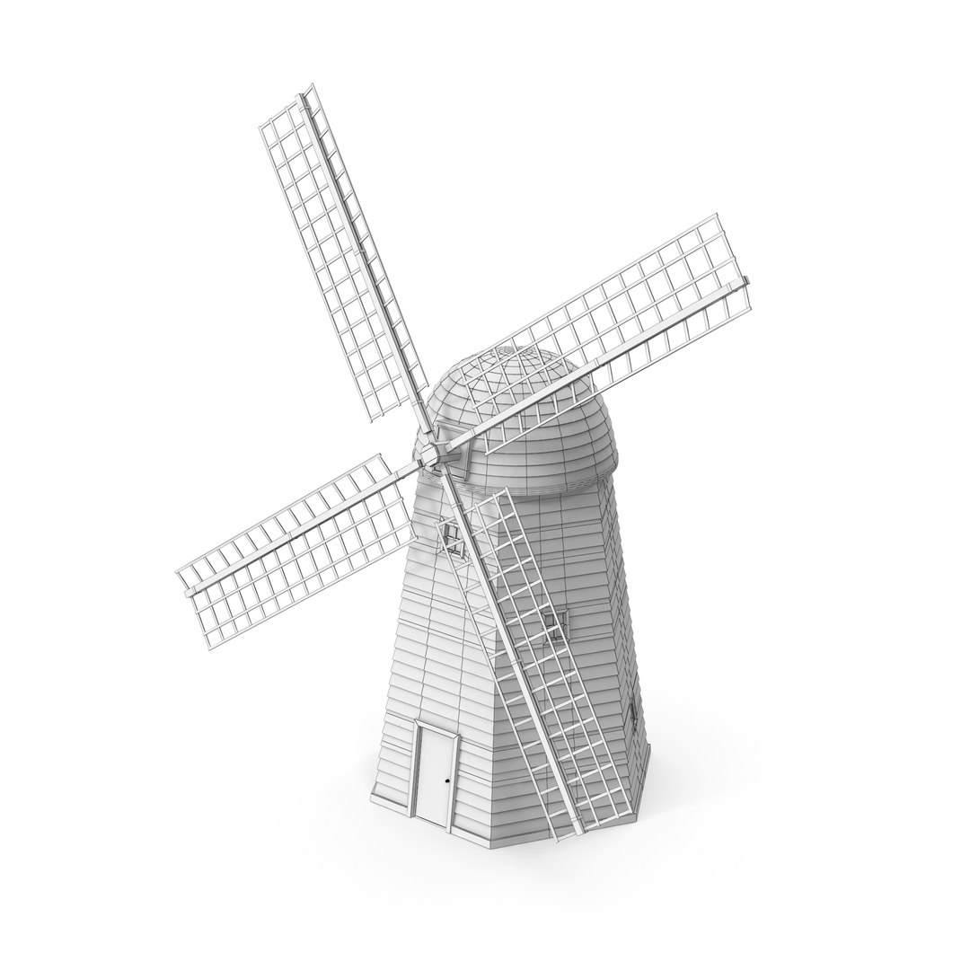Wooden Windmill 3D Model - TurboSquid 2297045