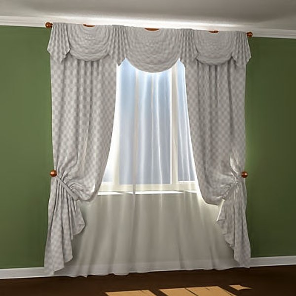 3d model curtain