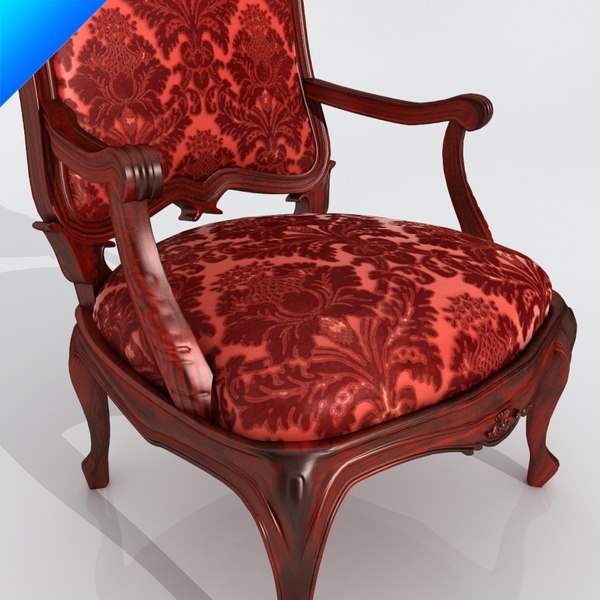 3d 3ds rococo chair