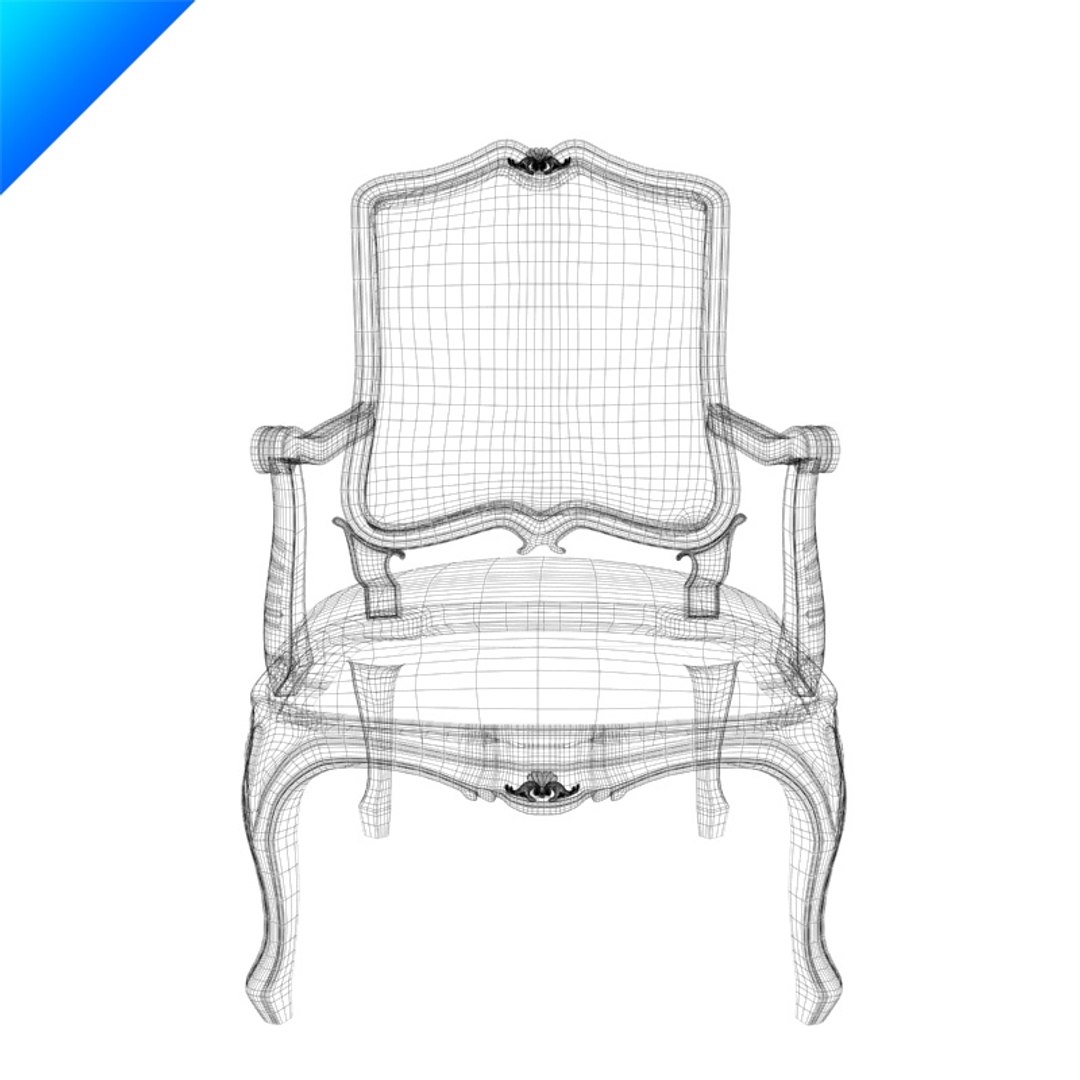 3d 3ds Rococo Chair