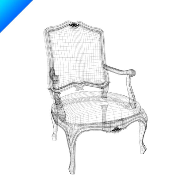 3d 3ds rococo chair