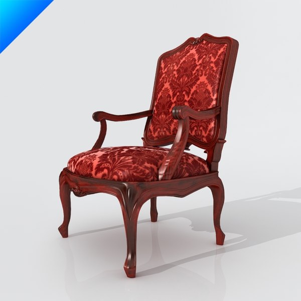 3d 3ds rococo chair