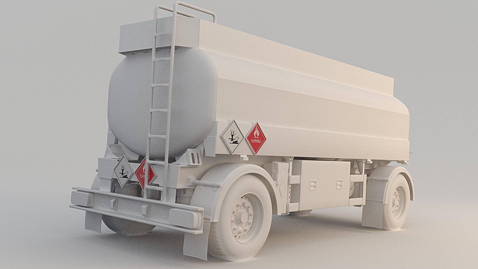 Fuel Tank Trailer 3D Model - TurboSquid 1525809