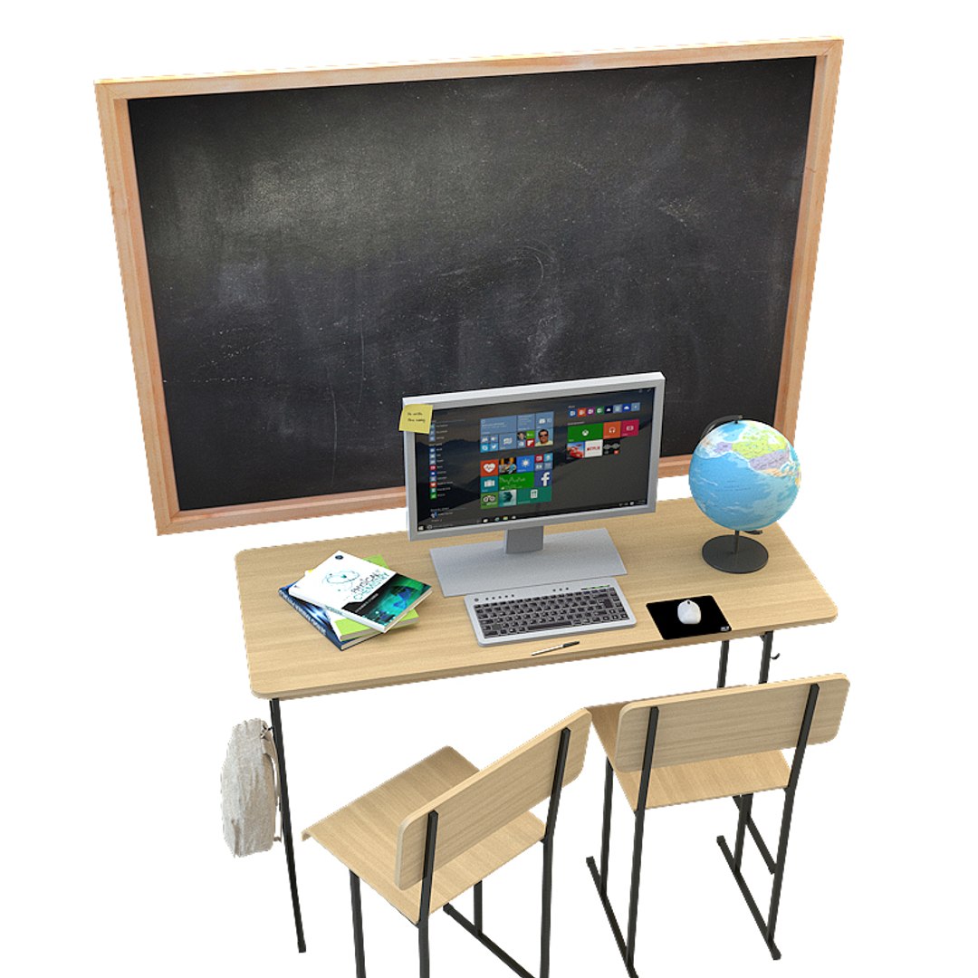 3d Model School Set