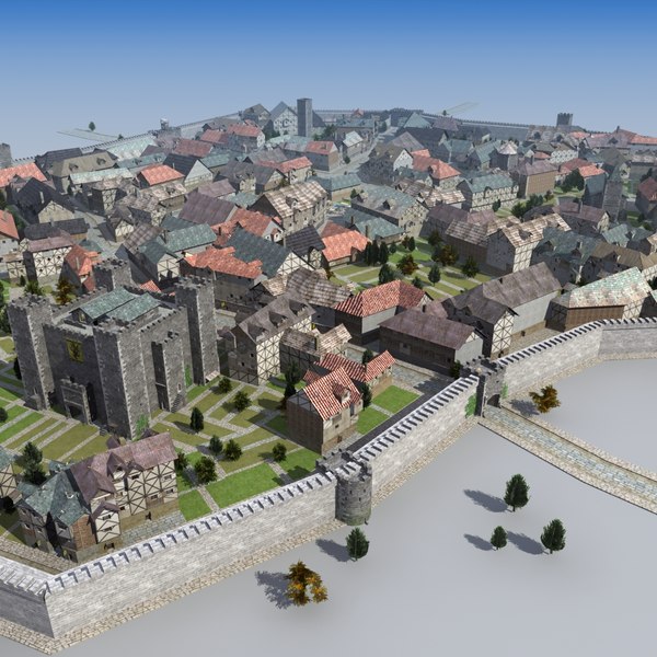 medieval town fbx
