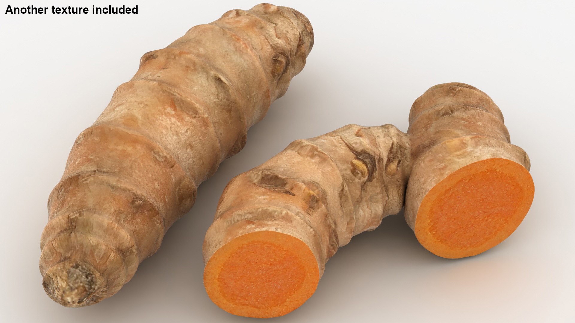 3D Model Root Turmeric Ginger - TurboSquid 1600241