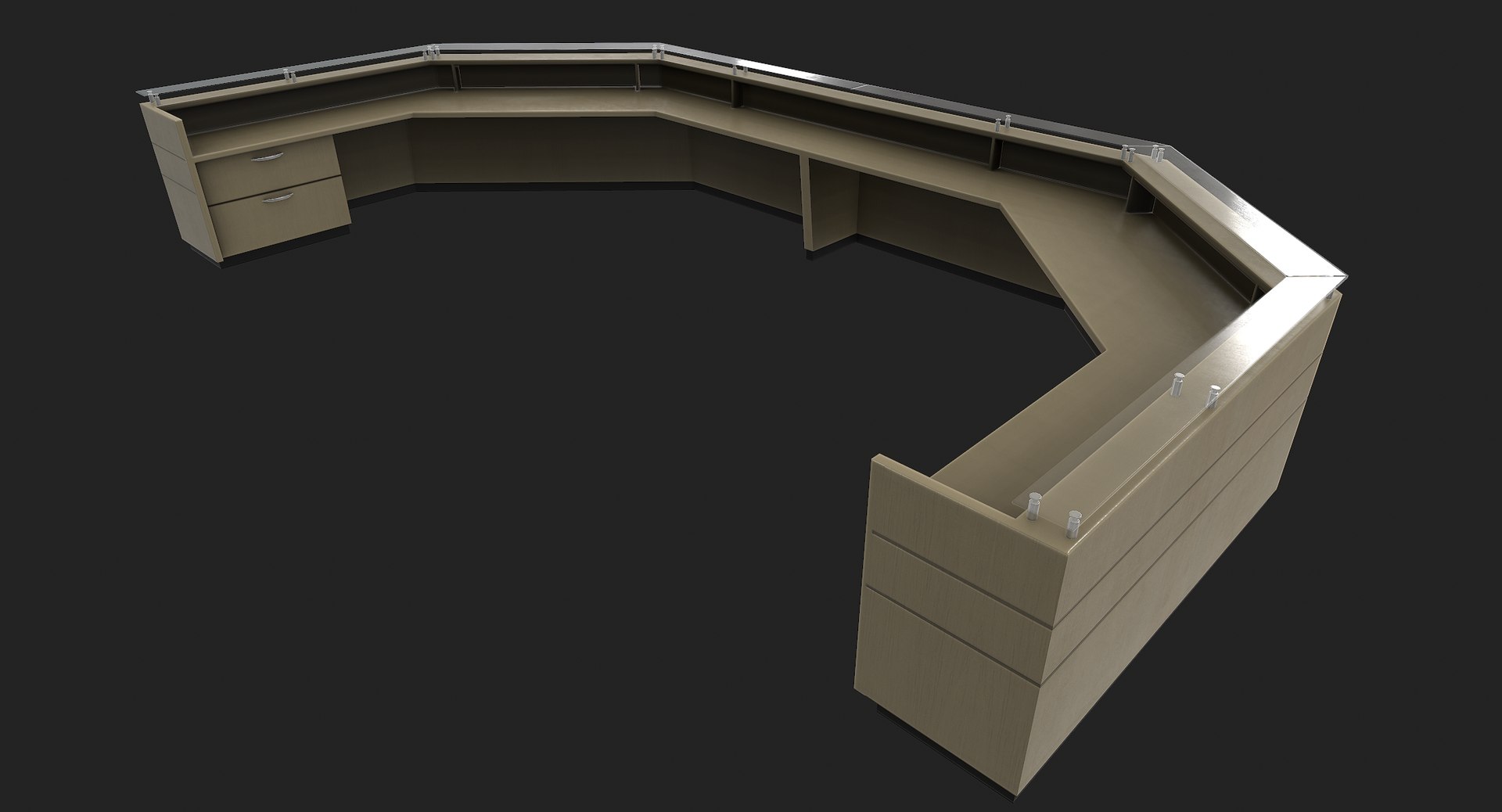 3d model reception desk