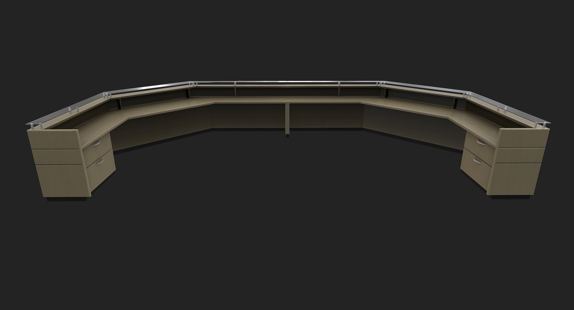 3d model reception desk