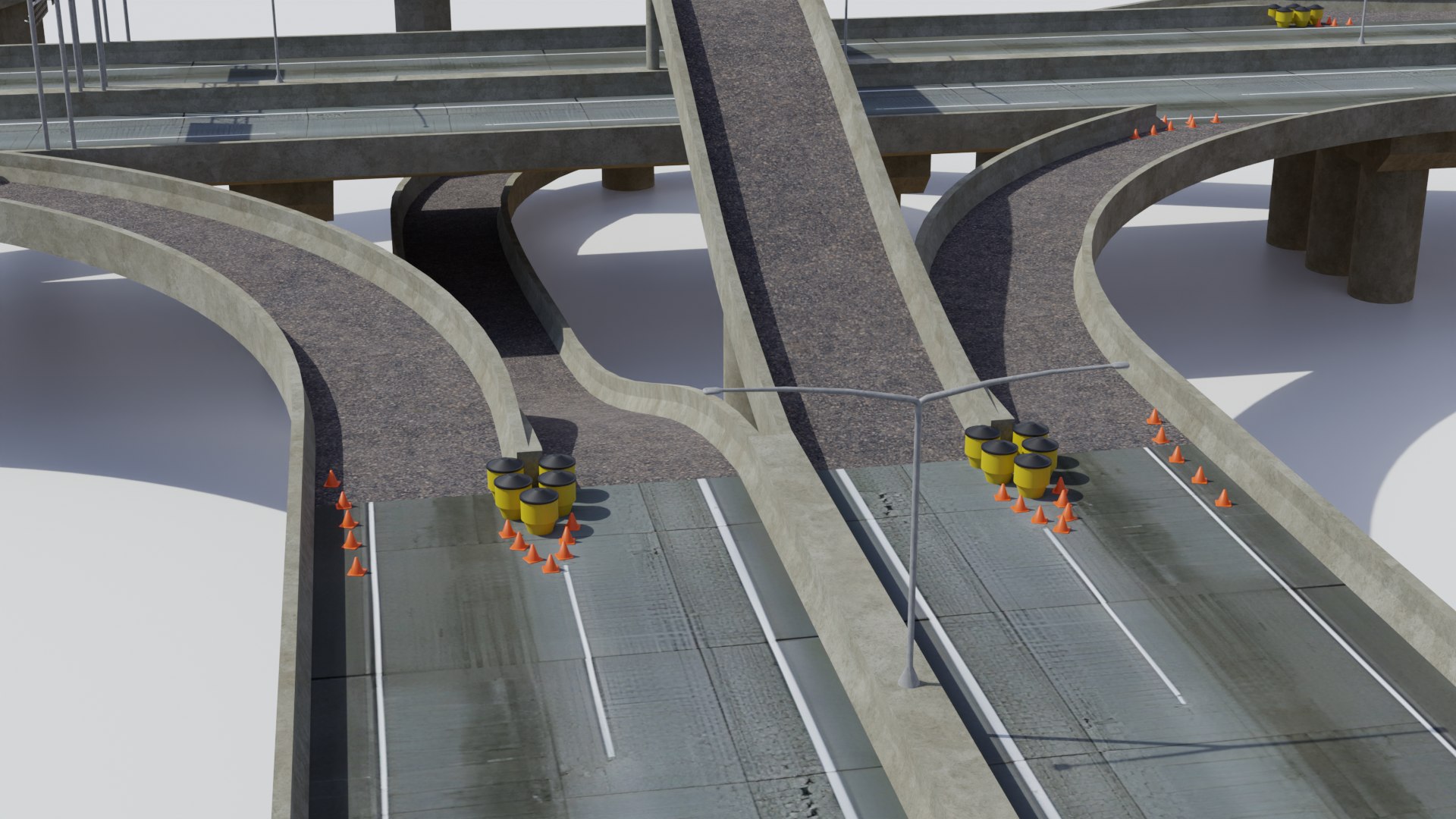 3d Highway T-junction Model