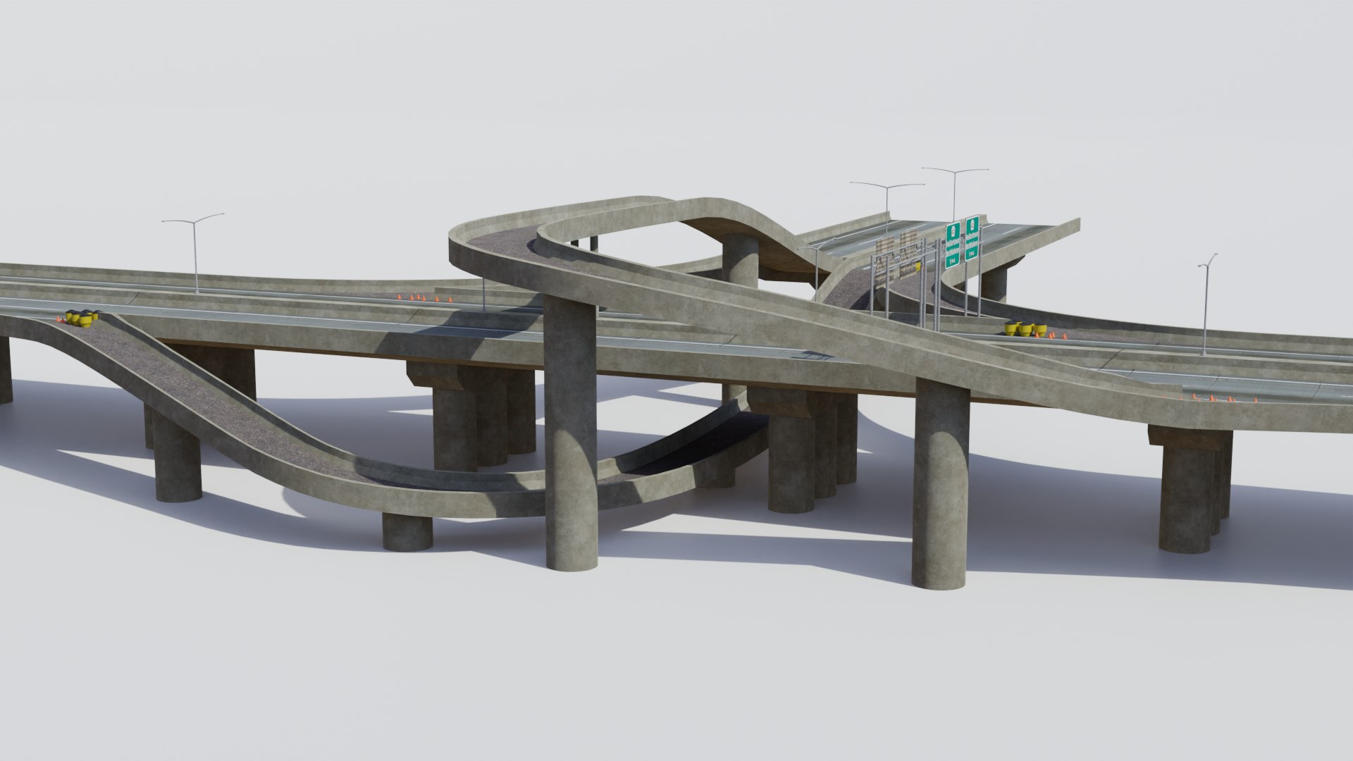 3d Highway T-junction Model