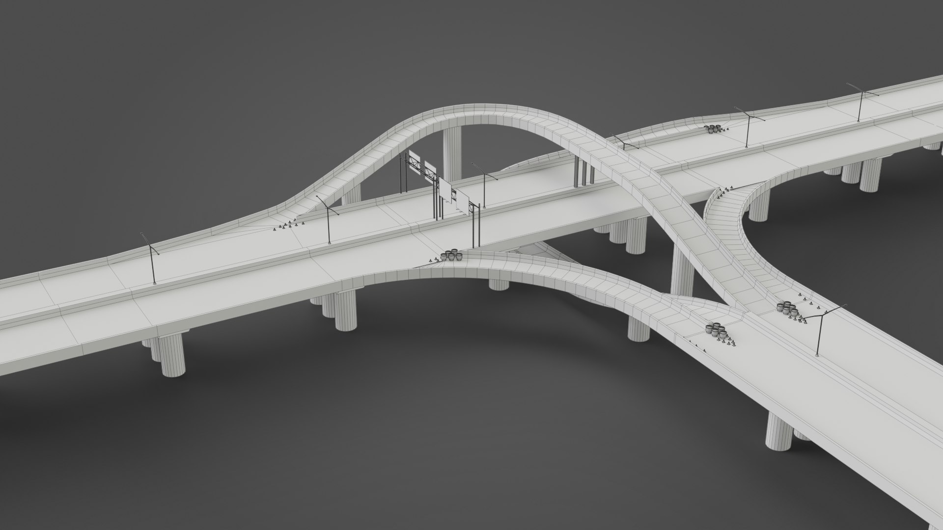 3d Highway T-junction Model
