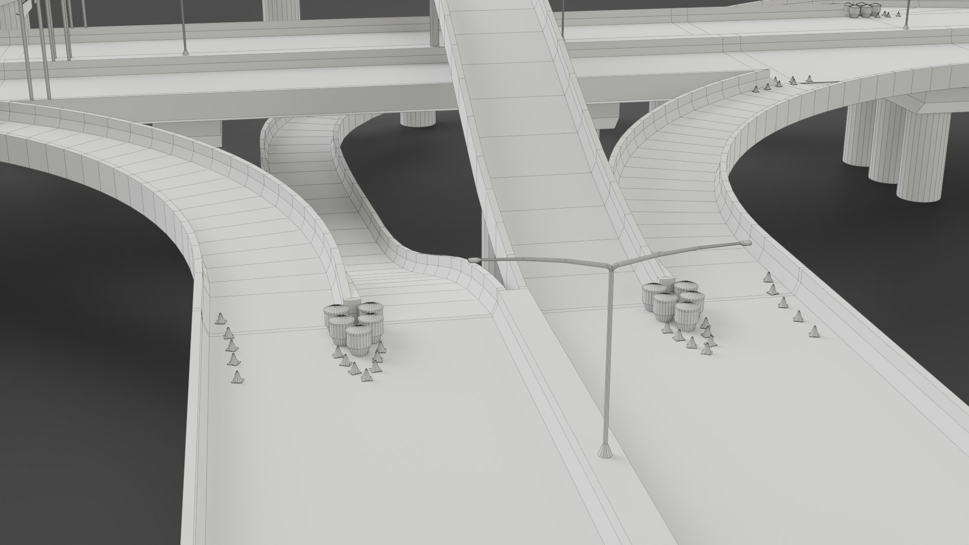 3d Highway T-junction Model
