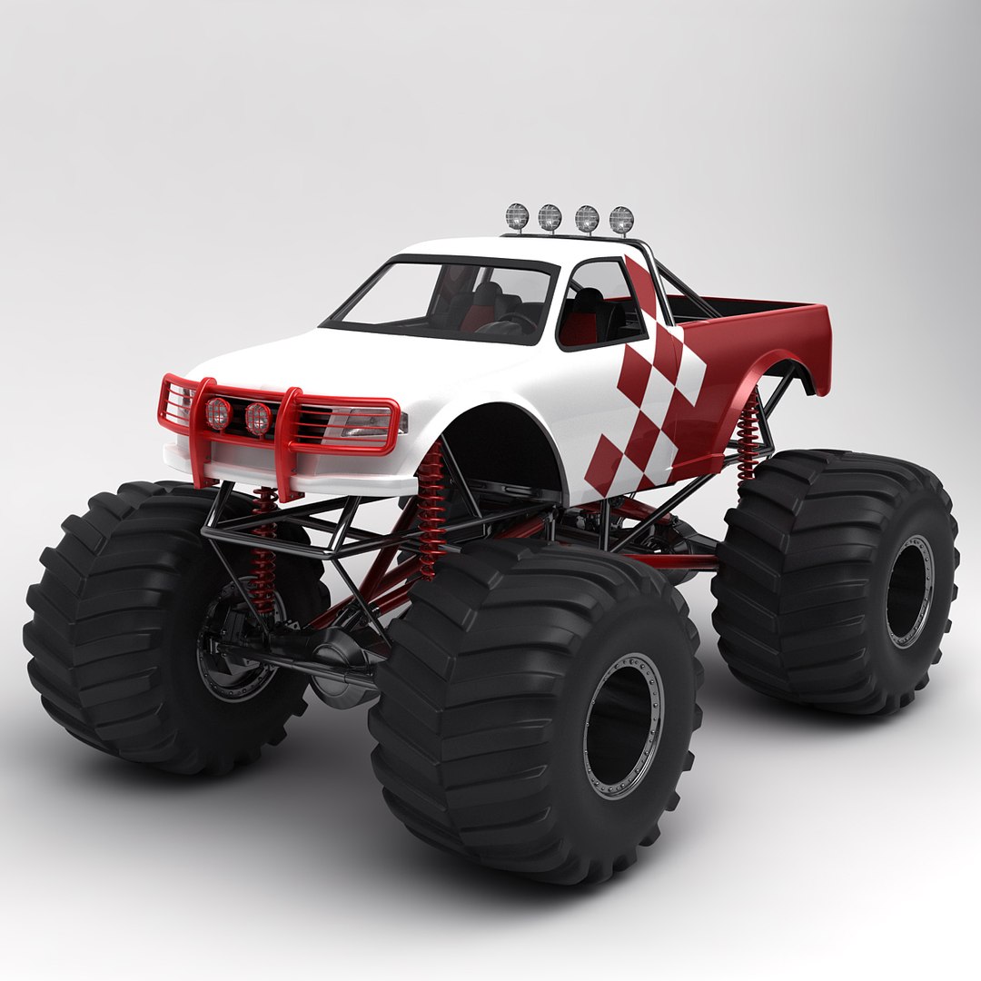 monster truck 3d model