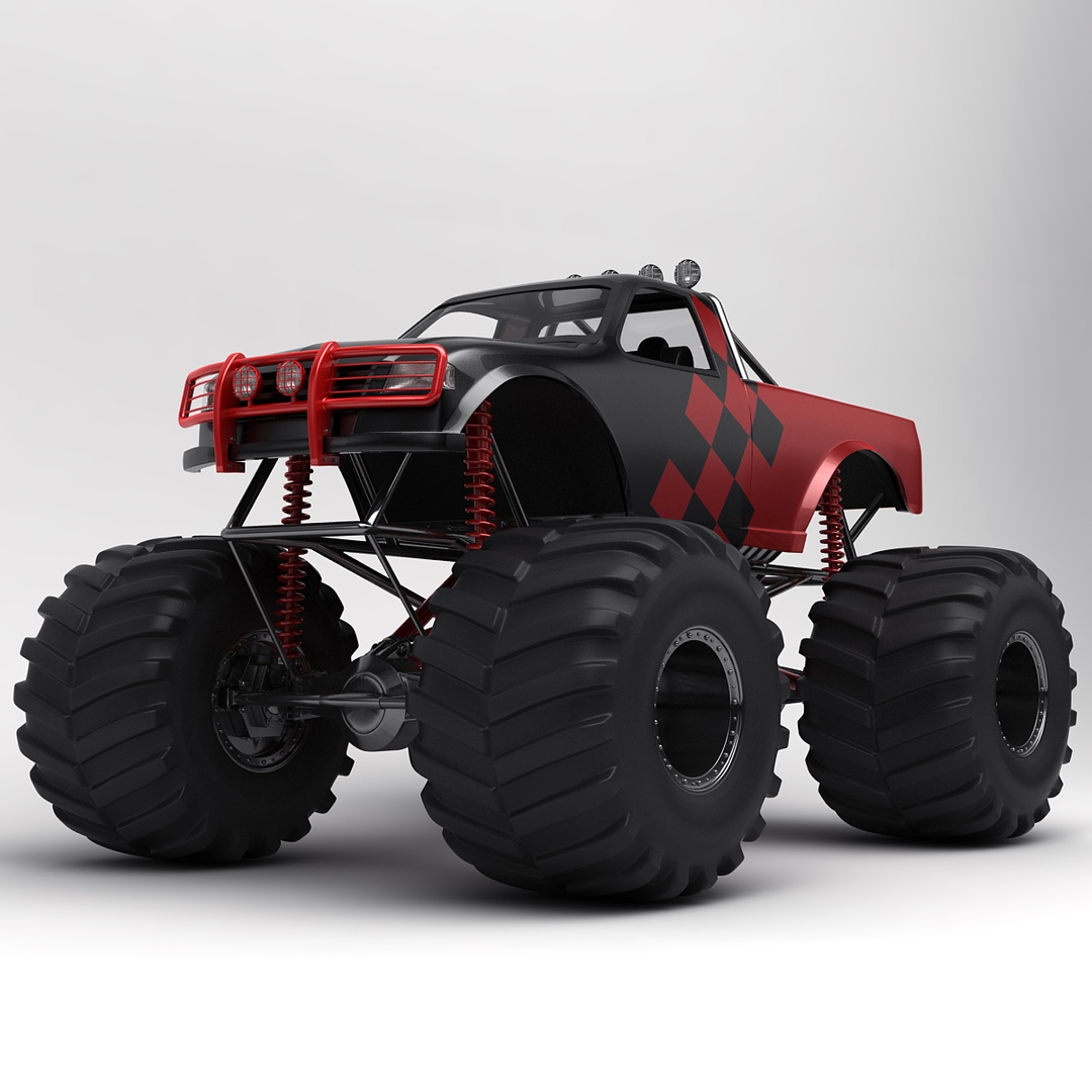 monster truck 3d model
