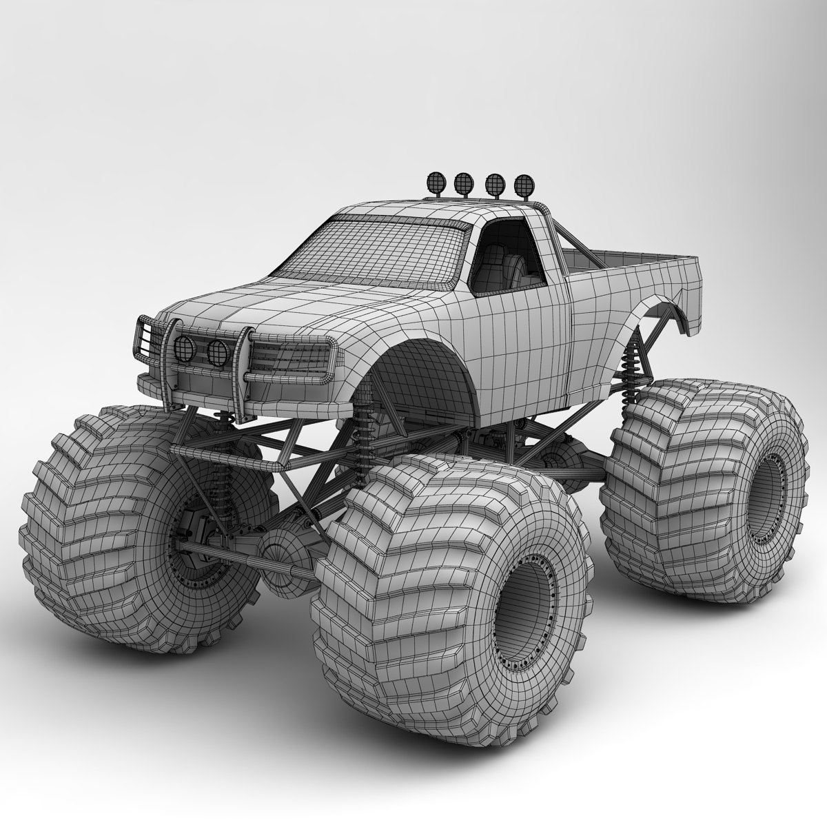 monster truck 3d model