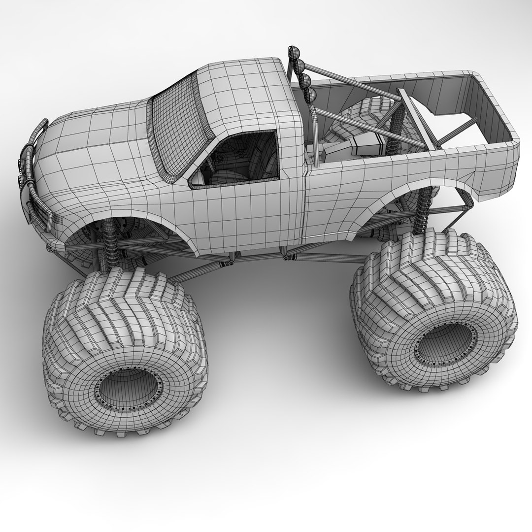 monster truck 3d model