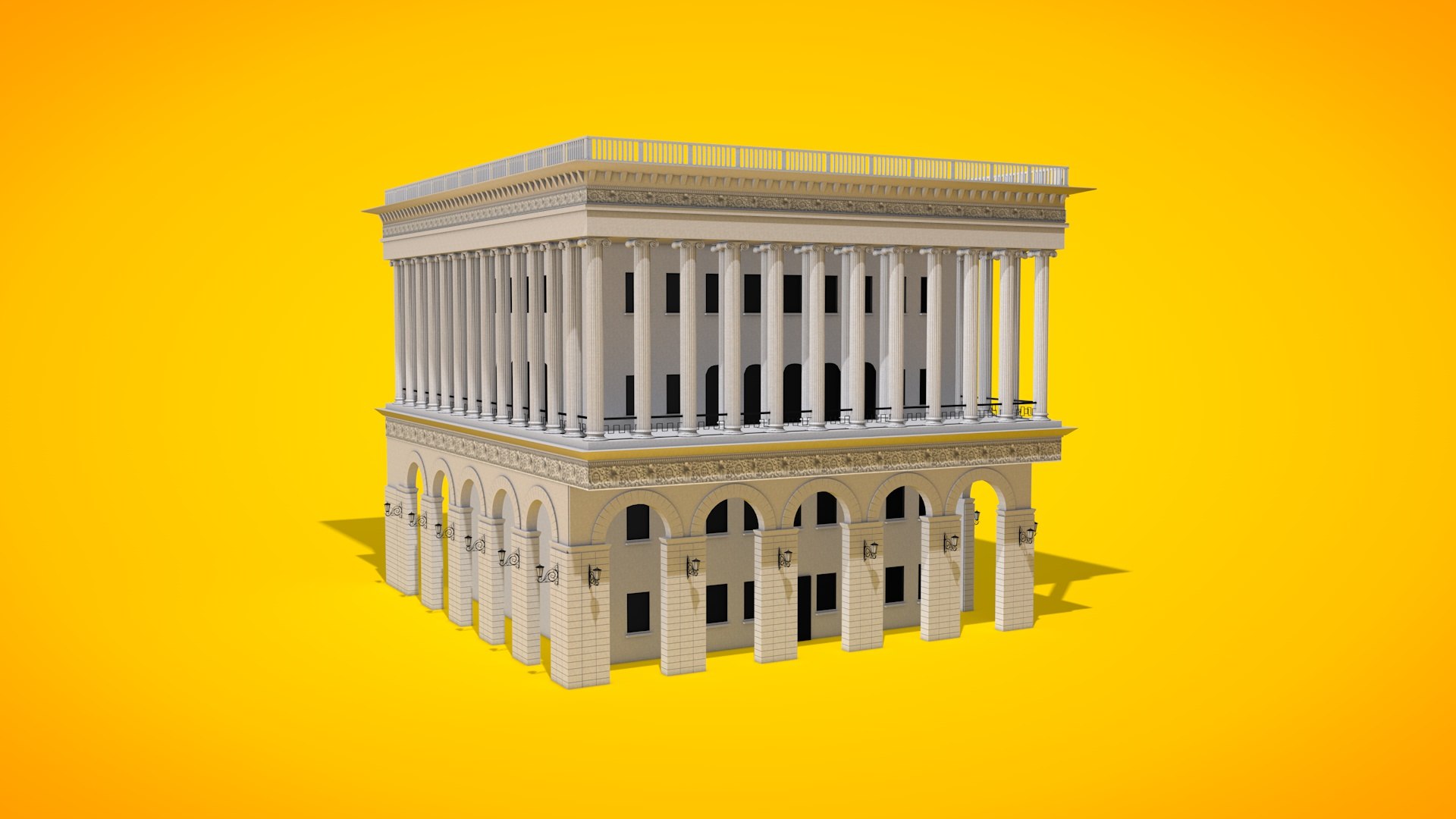 Building Conservatory 3D Model - TurboSquid 1335093
